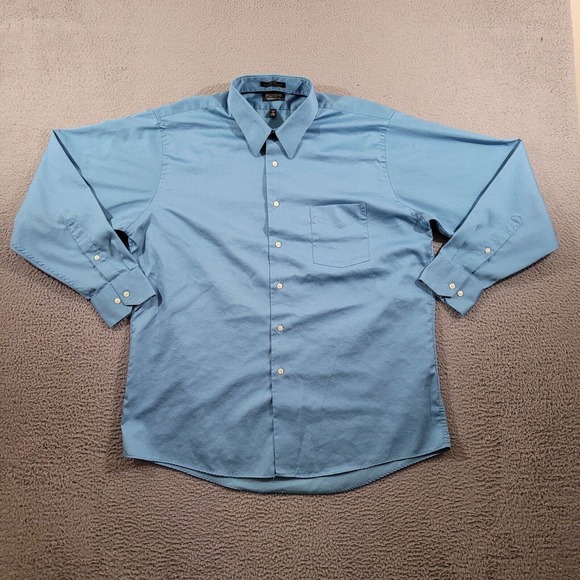 Arrow | Shirts | Arrow Shirt Mens Extra Large Blue Button Up Sateen ...